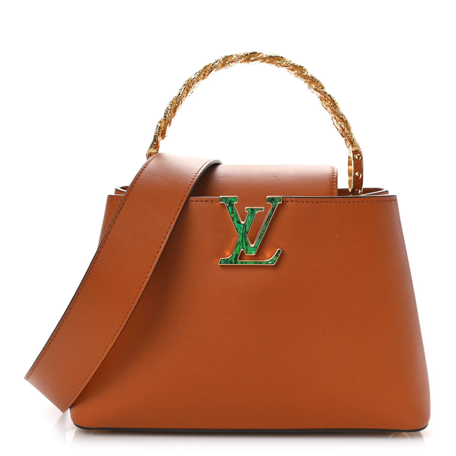 Louis Vuitton Calfskin Bolsa Capucines BB Caramel 1516816 – FASHIONPHILE