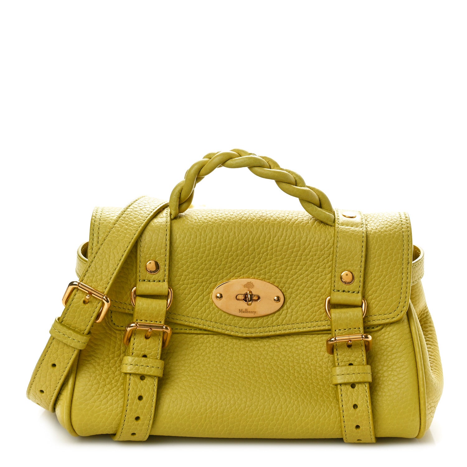 Mulberry Heavy Grain Mini Alexa Meadow Green 1546136 – FASHIONPHILE