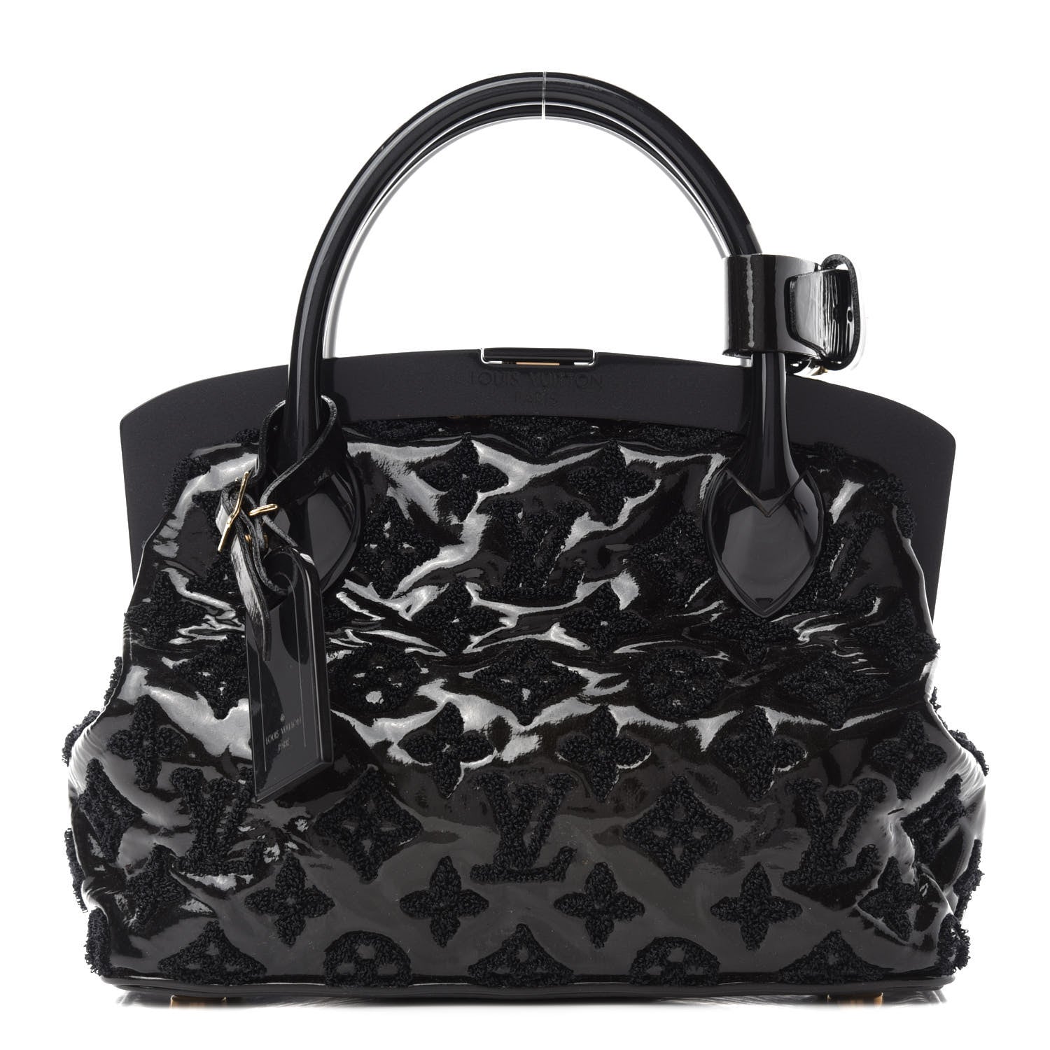 Louis Vuitton Patent Lambskin Fascination Lockit BB Frame Black 775771 ...