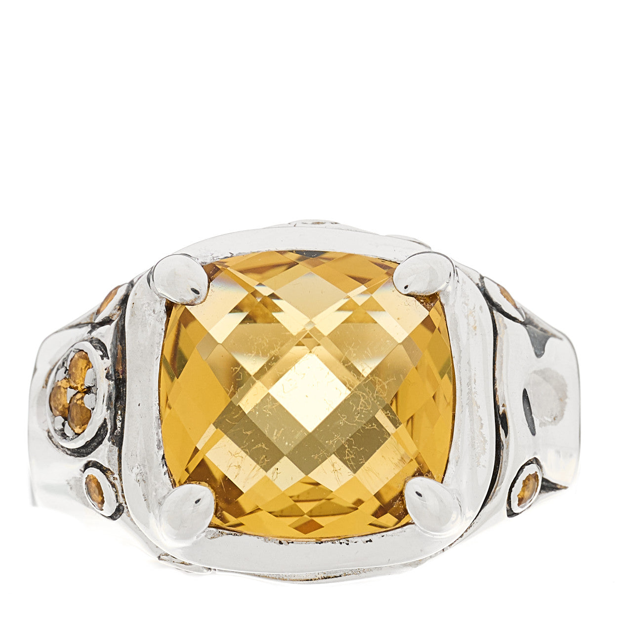 John Hardy Sterling Silver 11mm Citrine Bamboo Batu Ring 57 8 1442983 ...