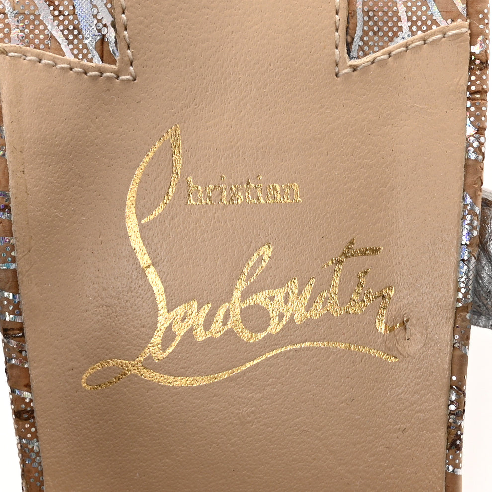 Christian Louboutin Liege Laser Wavy Pira Ryad 110 Wedge Sandals 37 ...