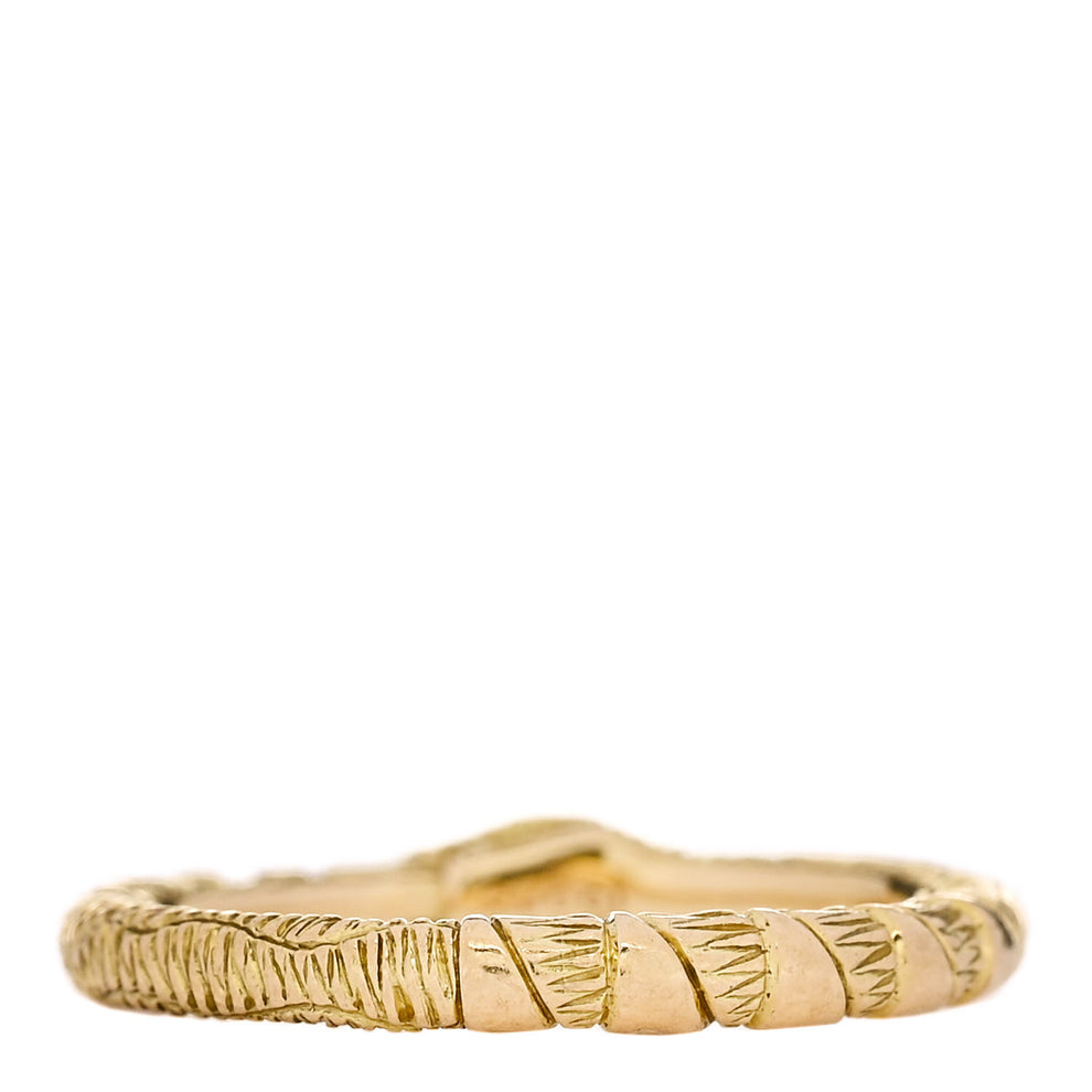 Gucci 18K Yellow Gold Turquoise Ouroboros Snake Ring 49 4.75 1798646 ...