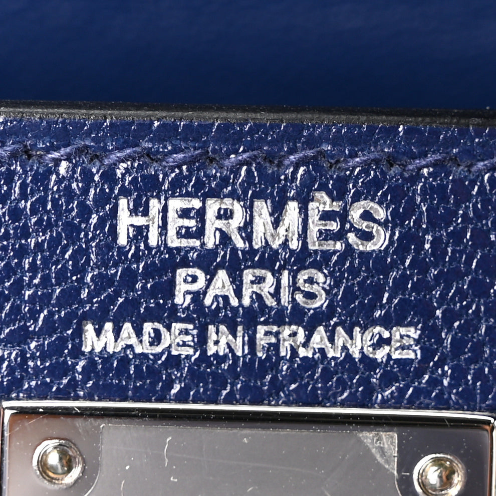 Hermes Chevre Chamkila Kelly Elan Bleu Nuit 1776265 – FASHIONPHILE