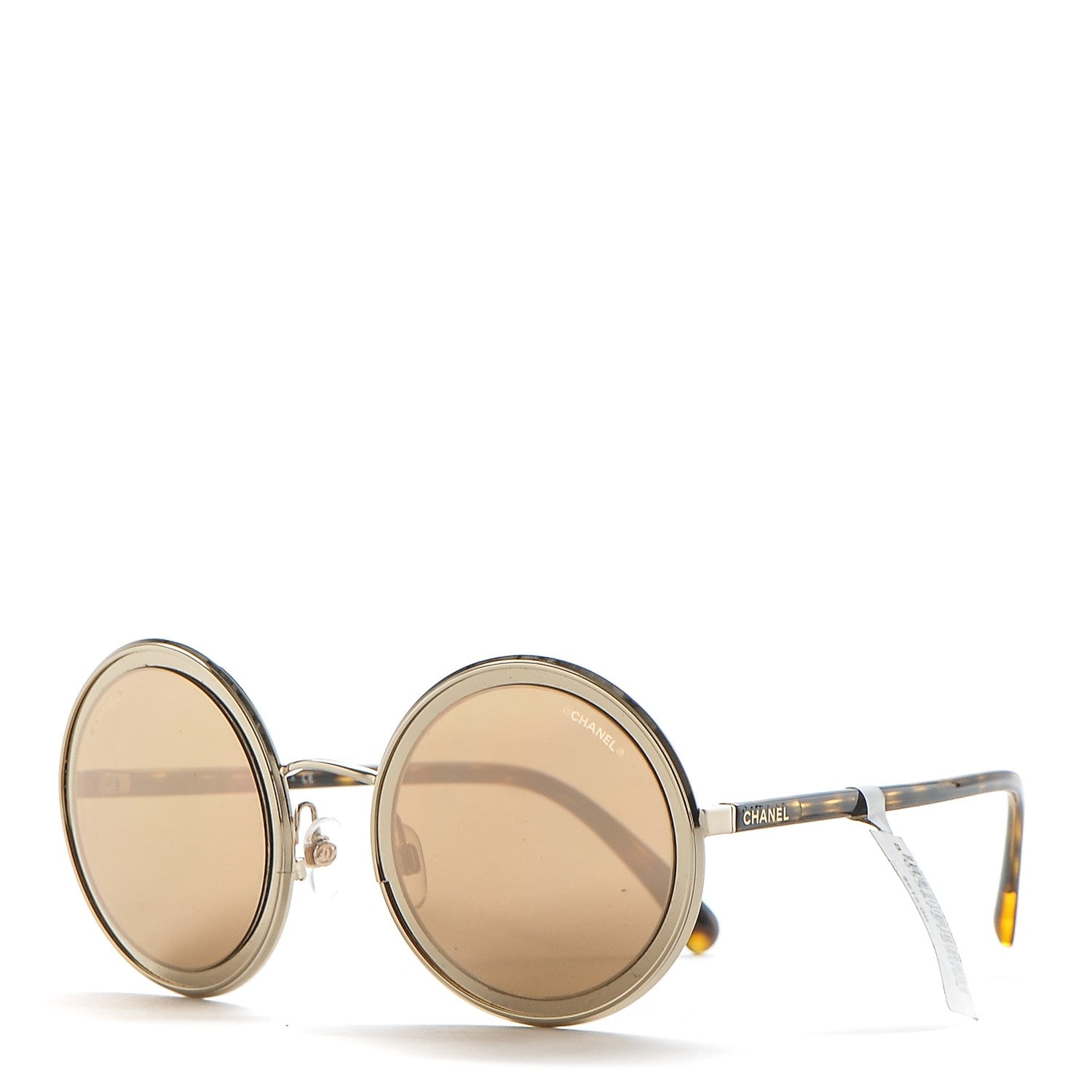 Chanel Round Mirror Sunglasses 4226 Pale Gold 188959 – FASHIONPHILE