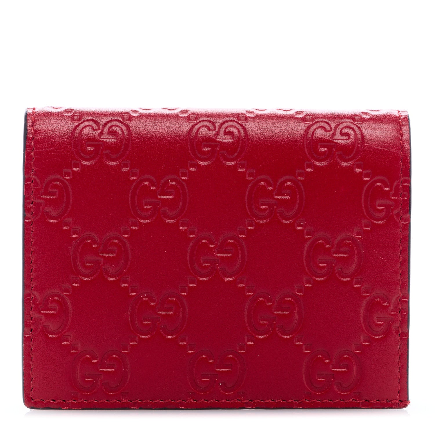 Gucci Guccissima Card Case Wallet Red 1268534 – FASHIONPHILE