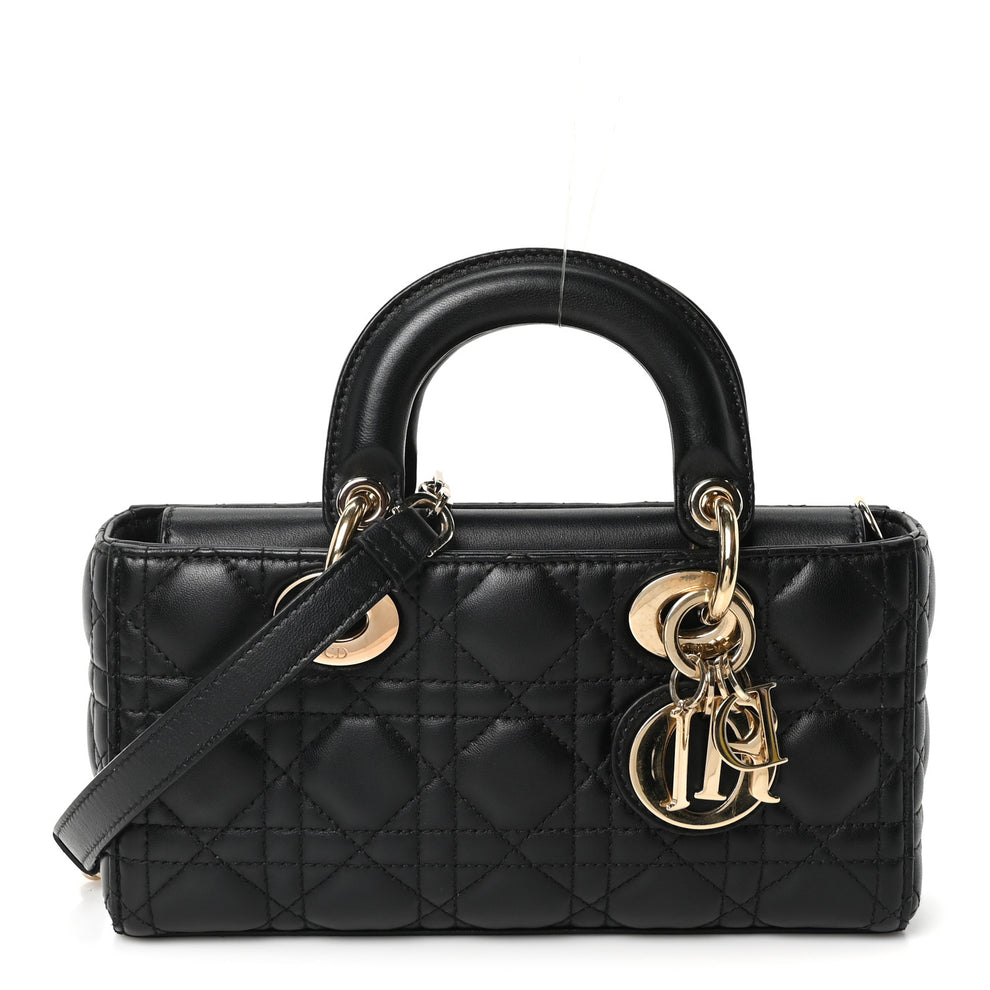Christian Dior Lambskin Cannage Small Lady D-Joy Black 1781200 ...