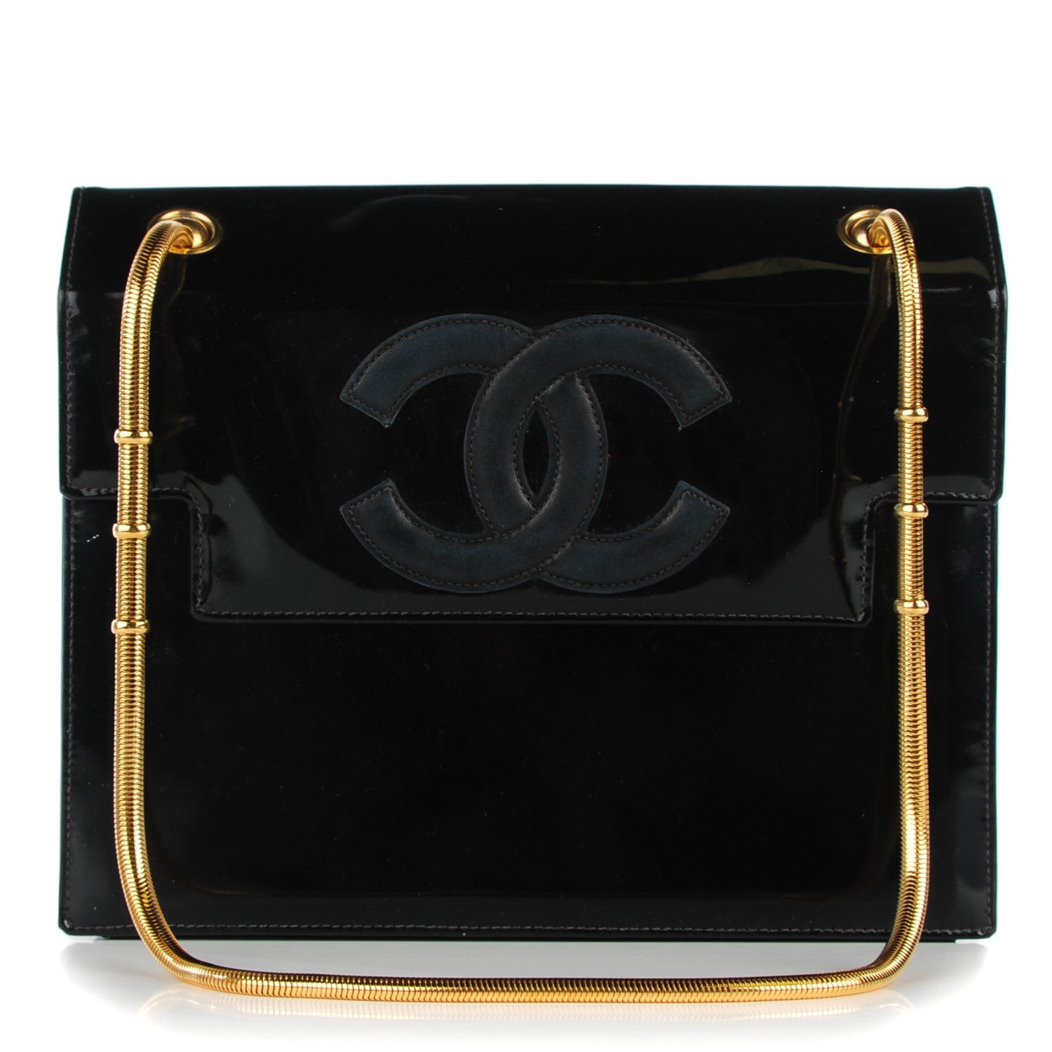 Chanel Vinyl CC Flap Black 121985 – FASHIONPHILE