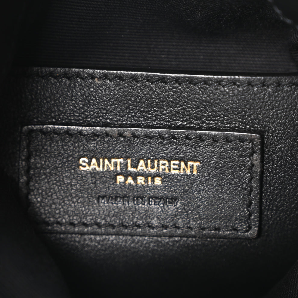 Saint Laurent Suede Calfskin Small Grace Fringed Hobo Bag Rope Black ...