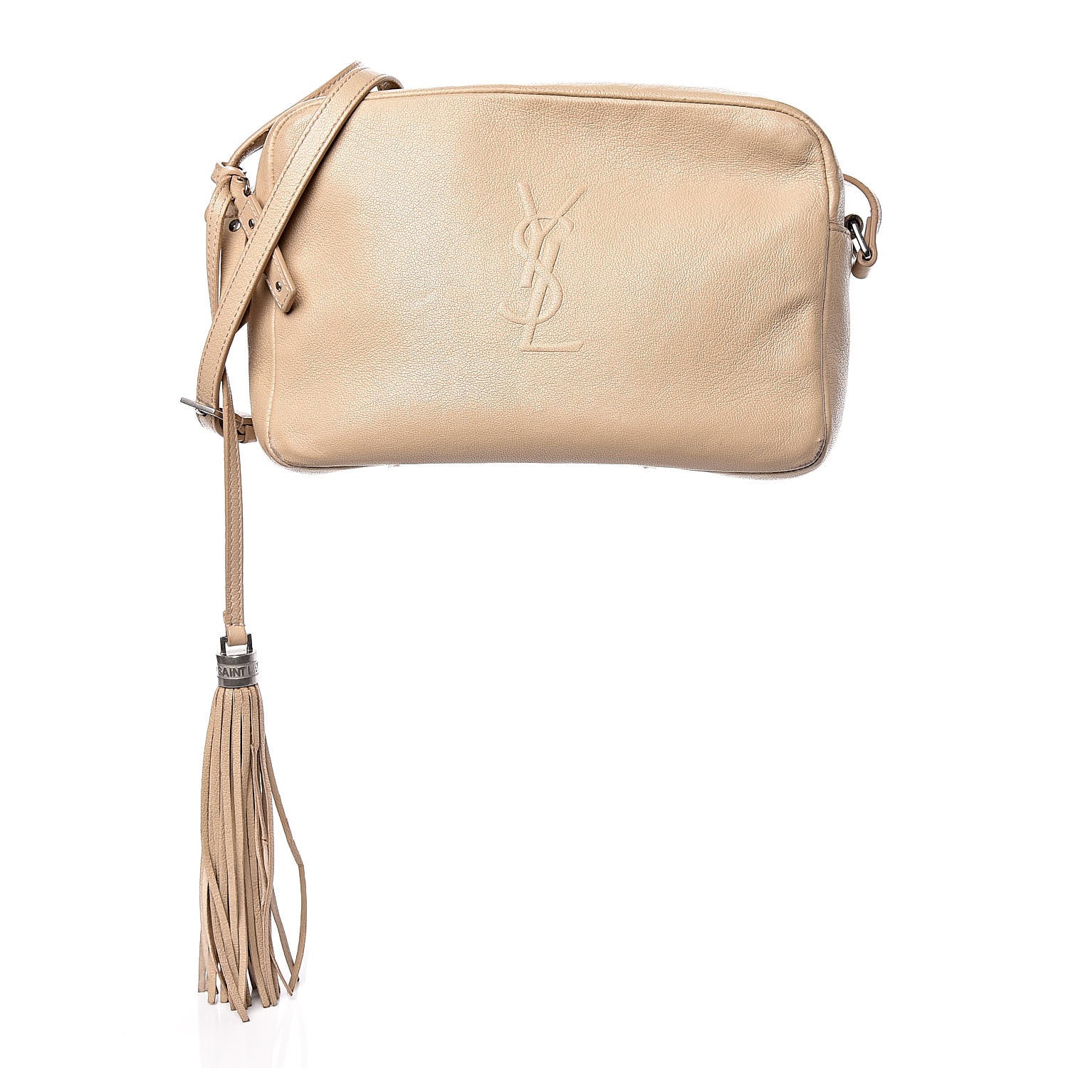 Saint Laurent Lambskin Monogram Small Lou Camera Bag Beige 445269 ...