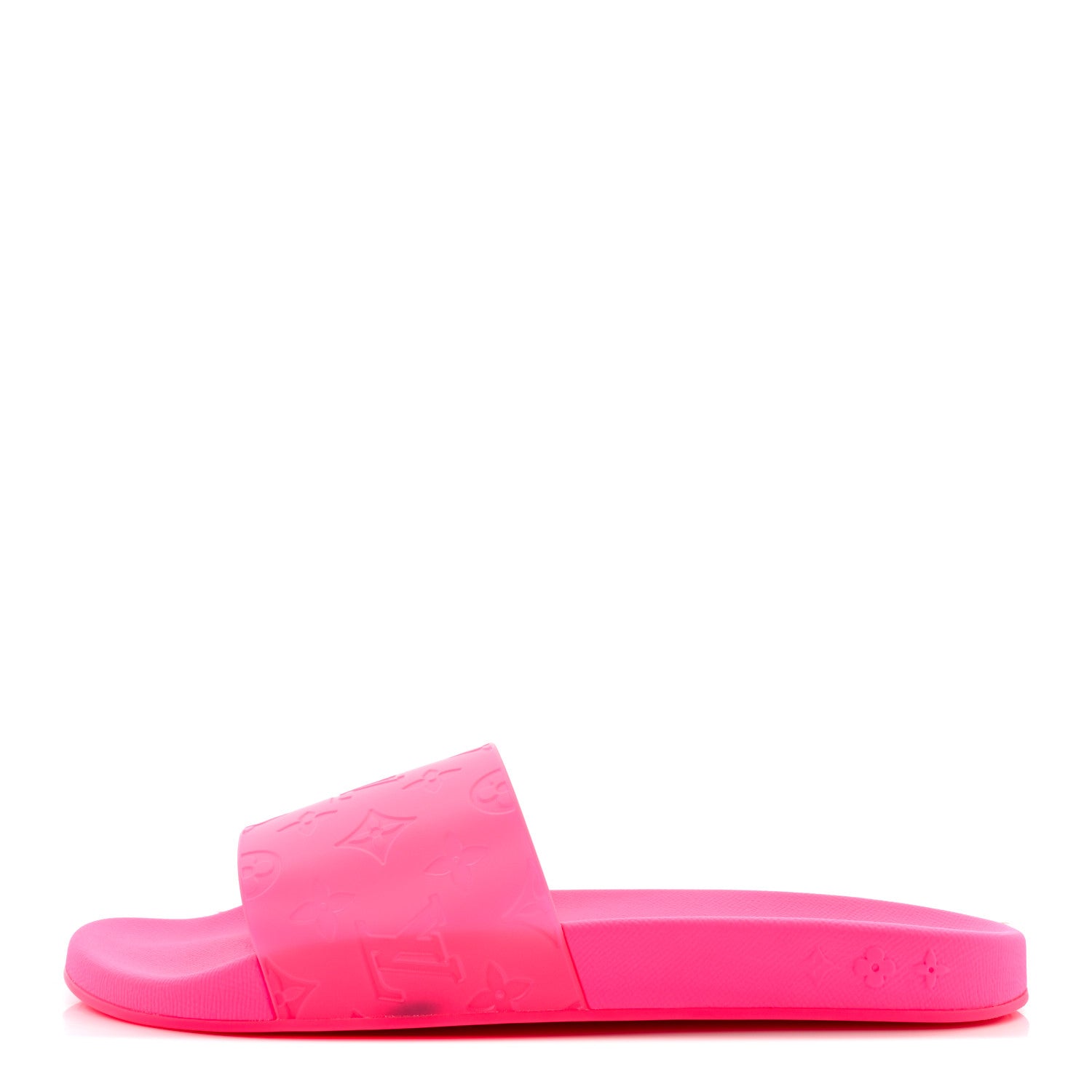 Louis Vuitton Rubber Embossed Monogram Mens Waterfront Mules 11 Pink ...
