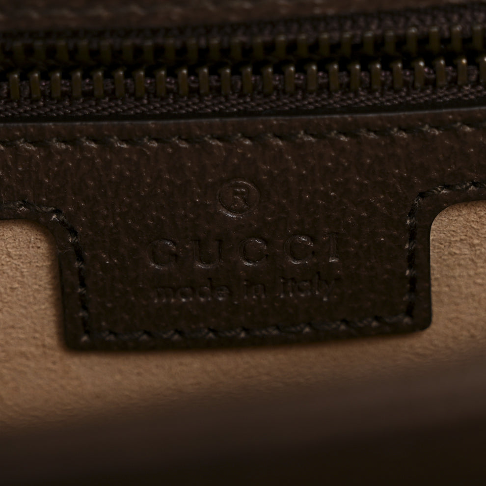 Gucci GG Supreme Monogram Textured Dollar Calfskin Web Small Ophidia ...