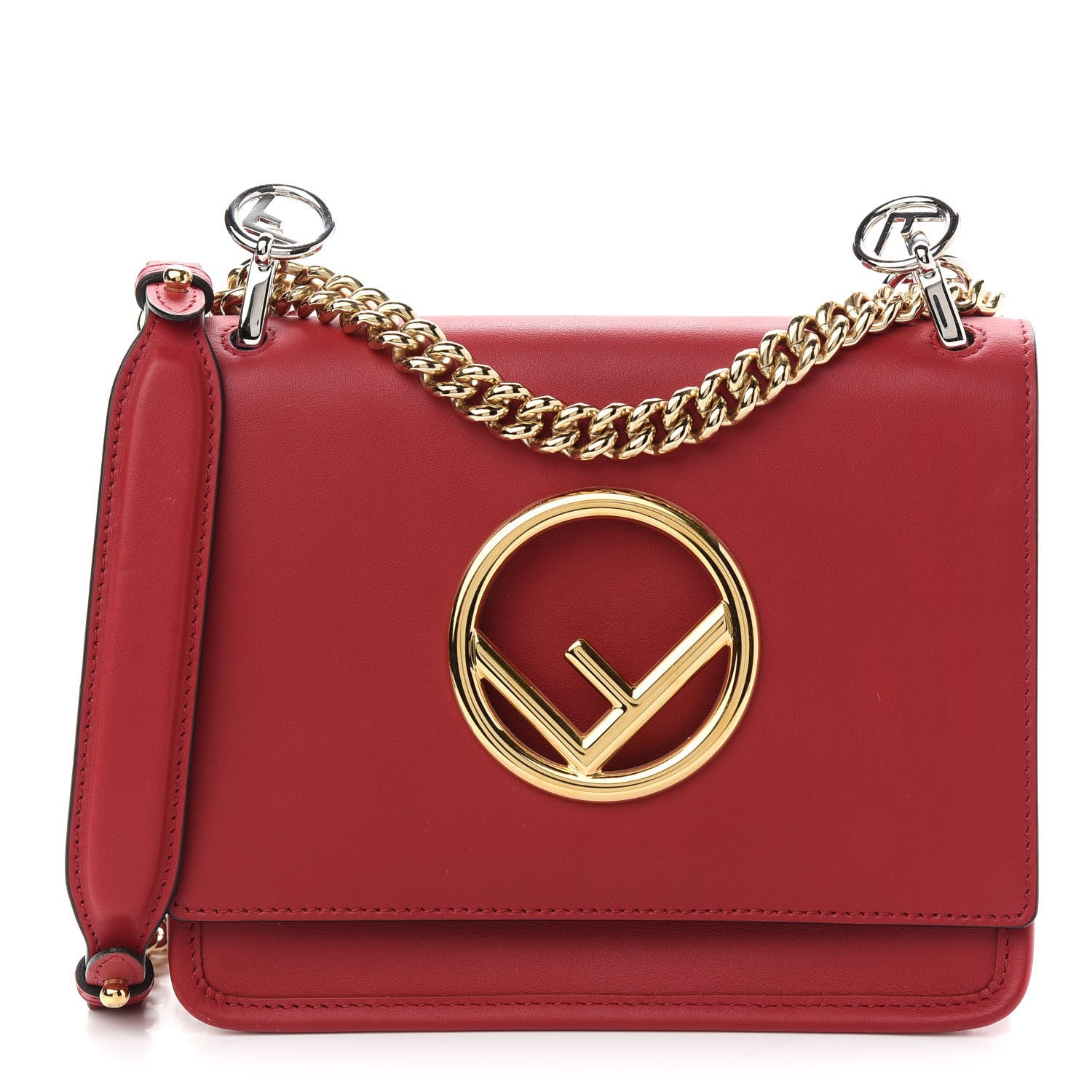Fendi Vitello Century Opaco F is Fendi Small Kan I Shoulder Bag Fragola ...