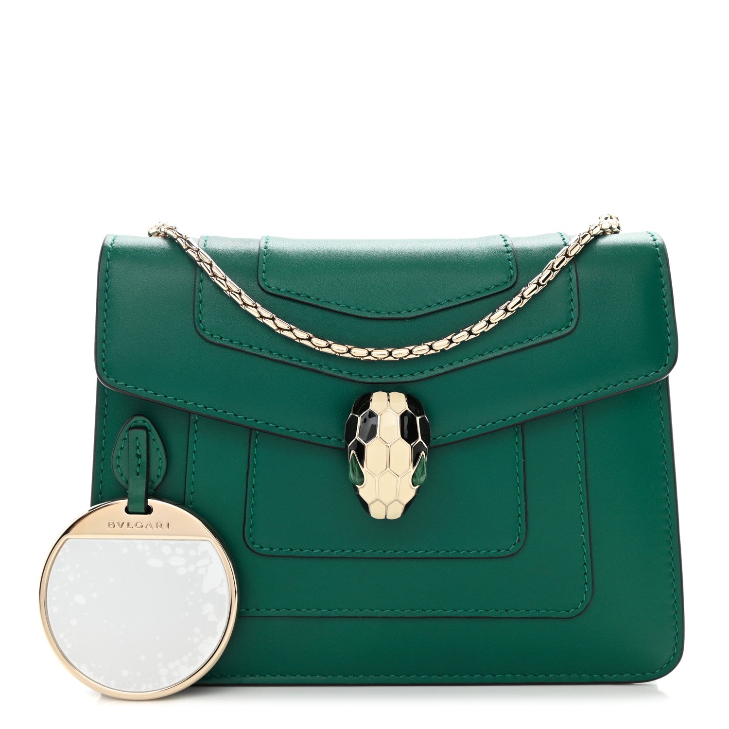 Bulgari Calfskin Small Serpenti Forever Snake Strap Crossbody Bag ...