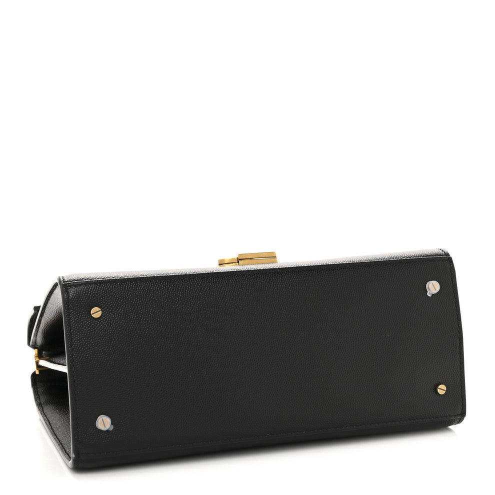 Saint Laurent Grain de Poudre Medium Classic Monogram Cassandra Top ...