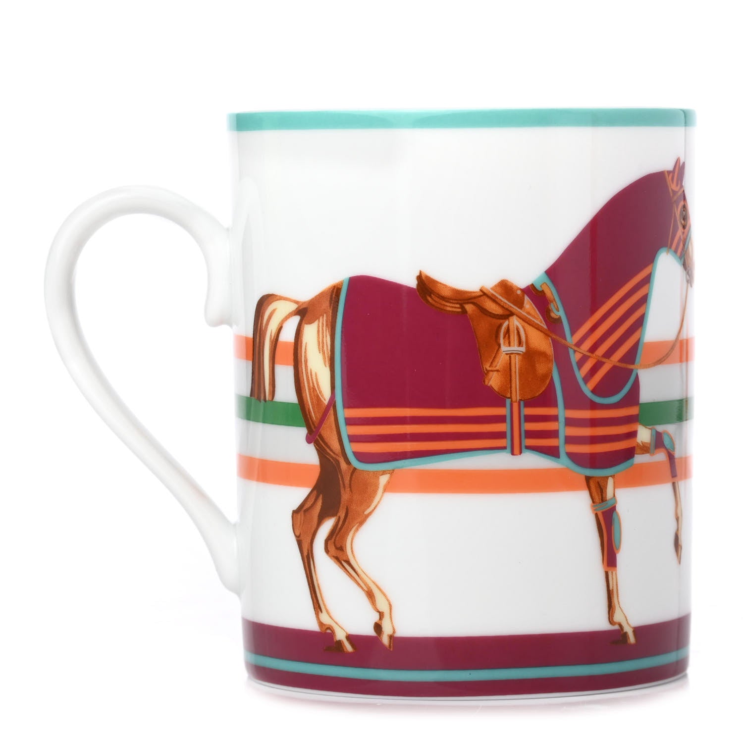 Hermes Porcelain Cheval A La Couverture Mug 794124 – FASHIONPHILE