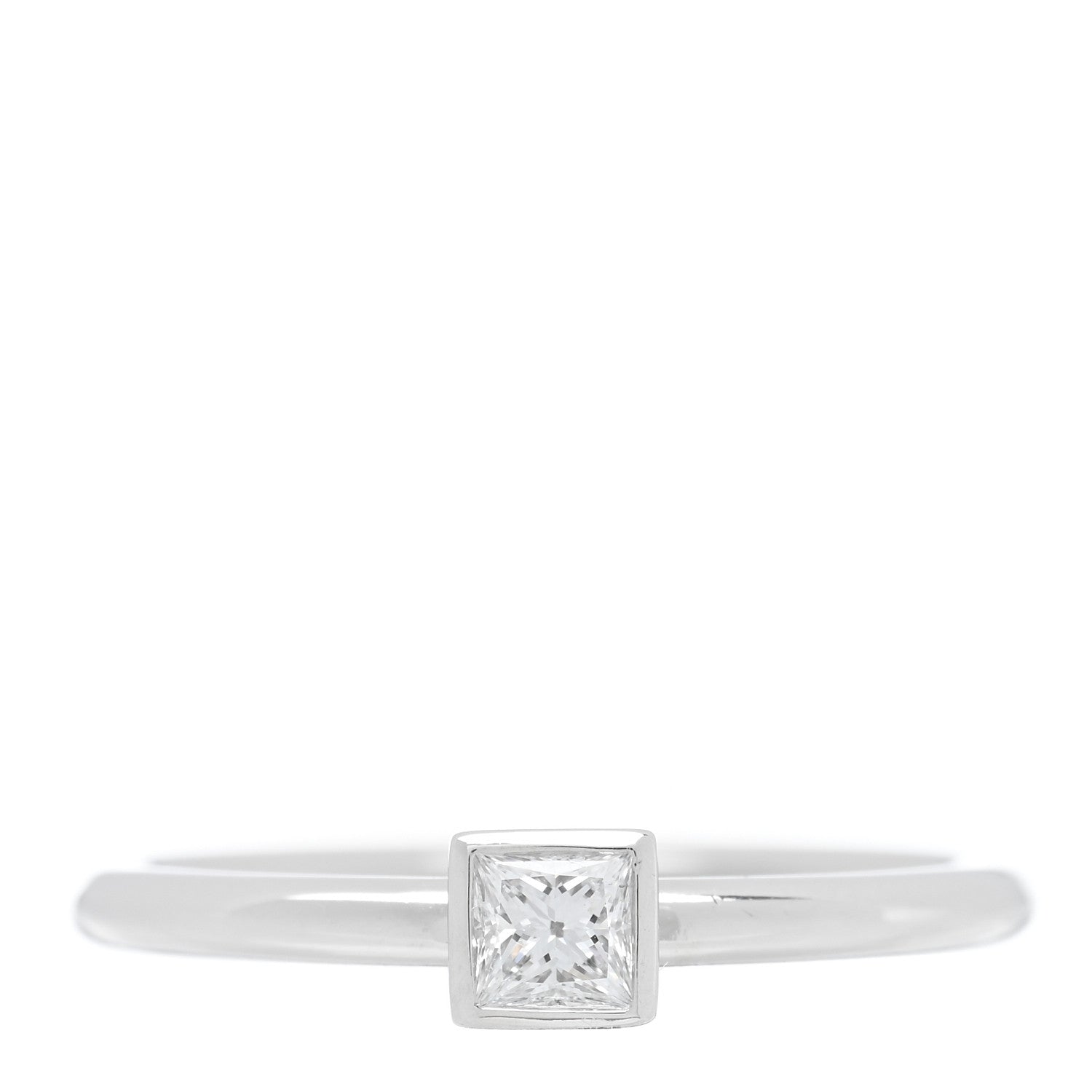 Tiffany Platinum Diamond .15ct Princess Cut Diamond Engagement Ring 49 ...