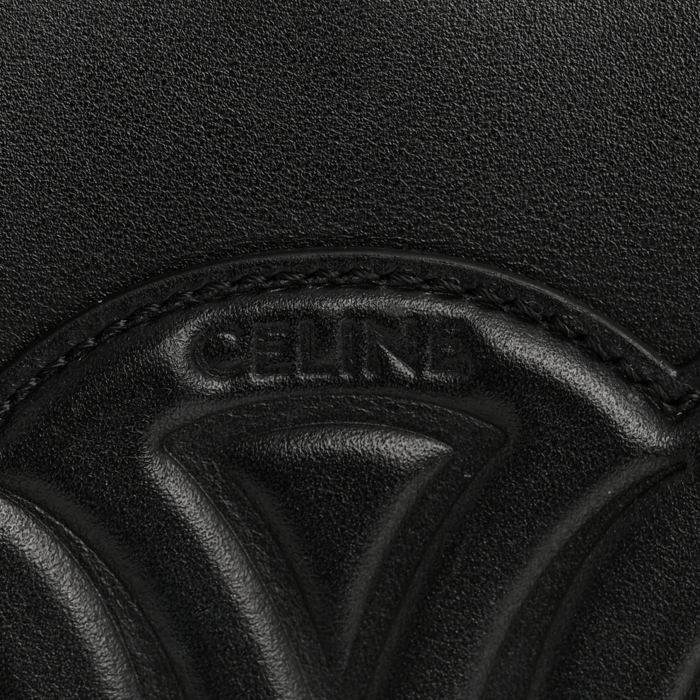 Celine Smooth Calfskin Small Cuir Triomphe Bucket Bag Black 1806795 ...