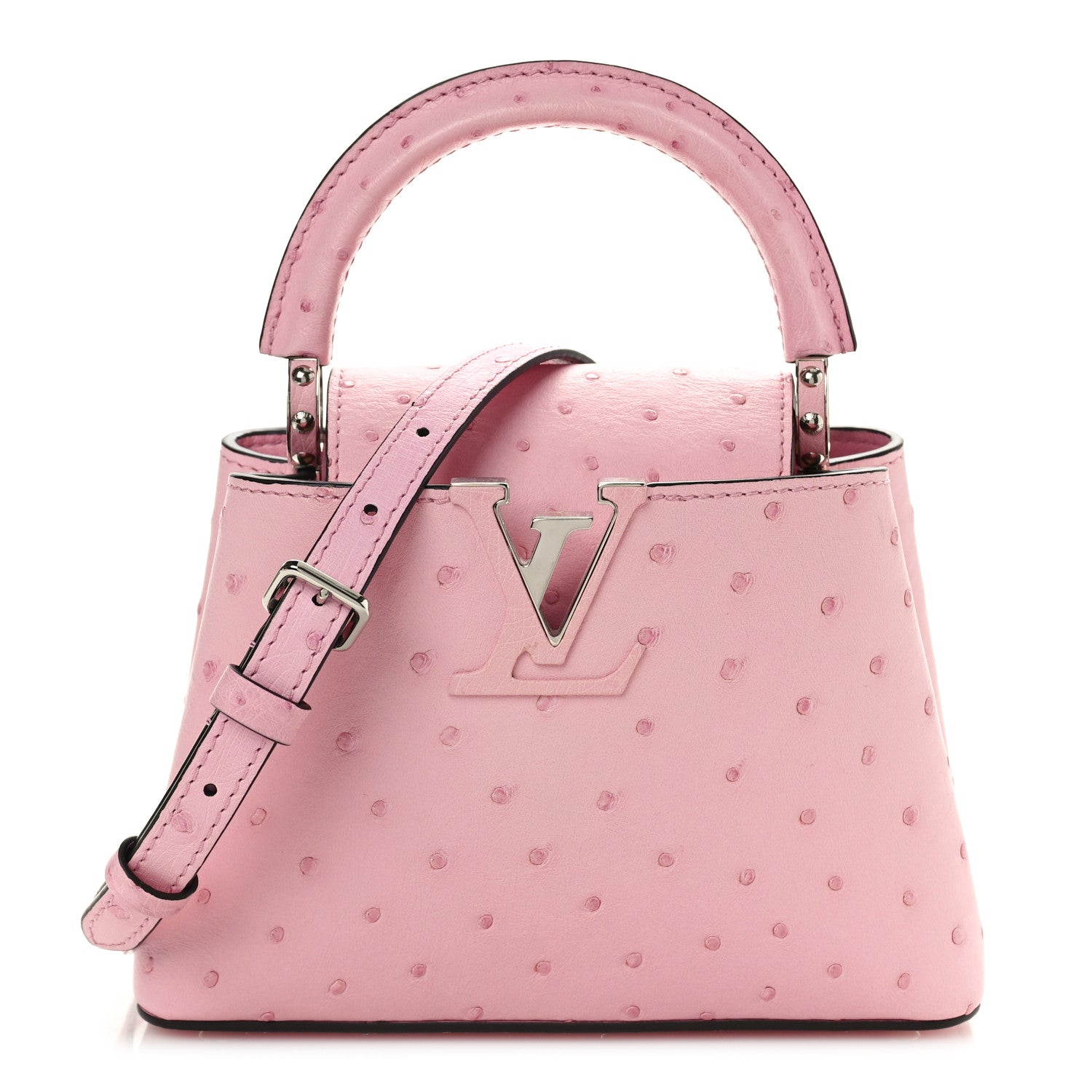 Louis Vuitton Ostrich Capucines Mini Pink 1565629 – FASHIONPHILE