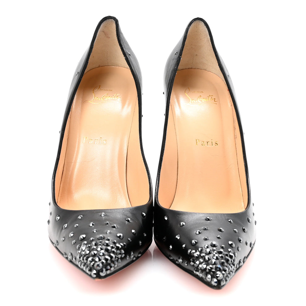 Christian Louboutin Kid Degrastrasss 100 Pumps 39.5 Hematite Black ...