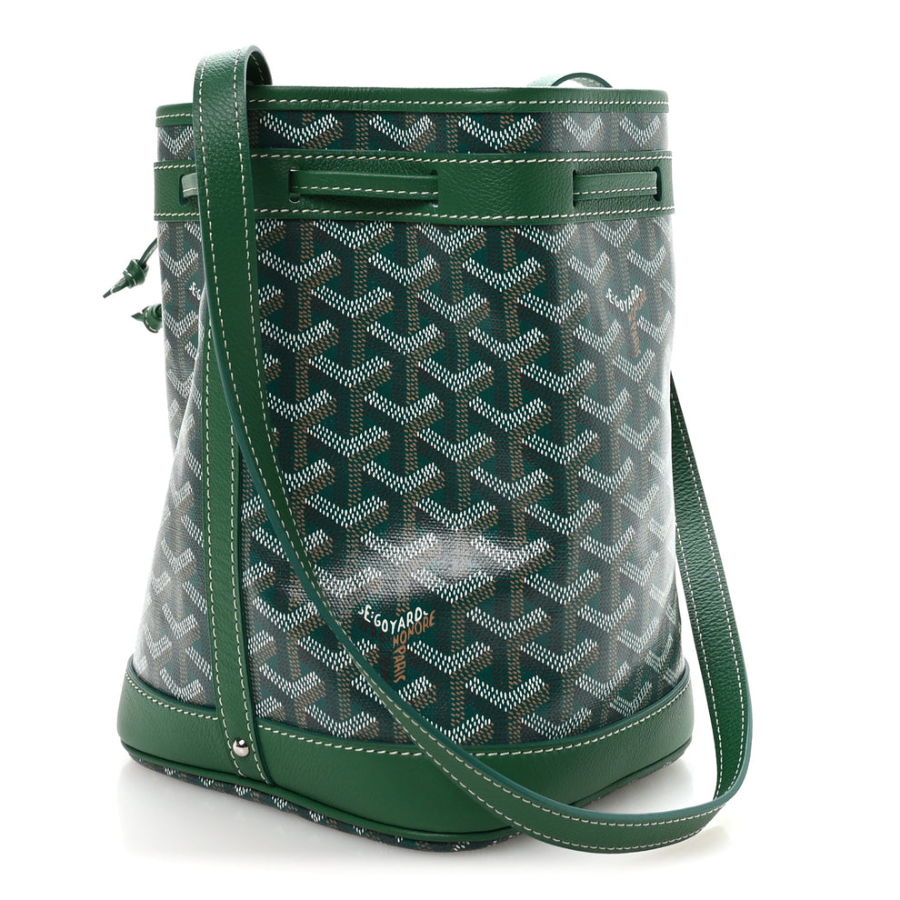 Goyard Goyardine Petit Flot Bucket Bag PM Green 1864842 – FASHIONPHILE