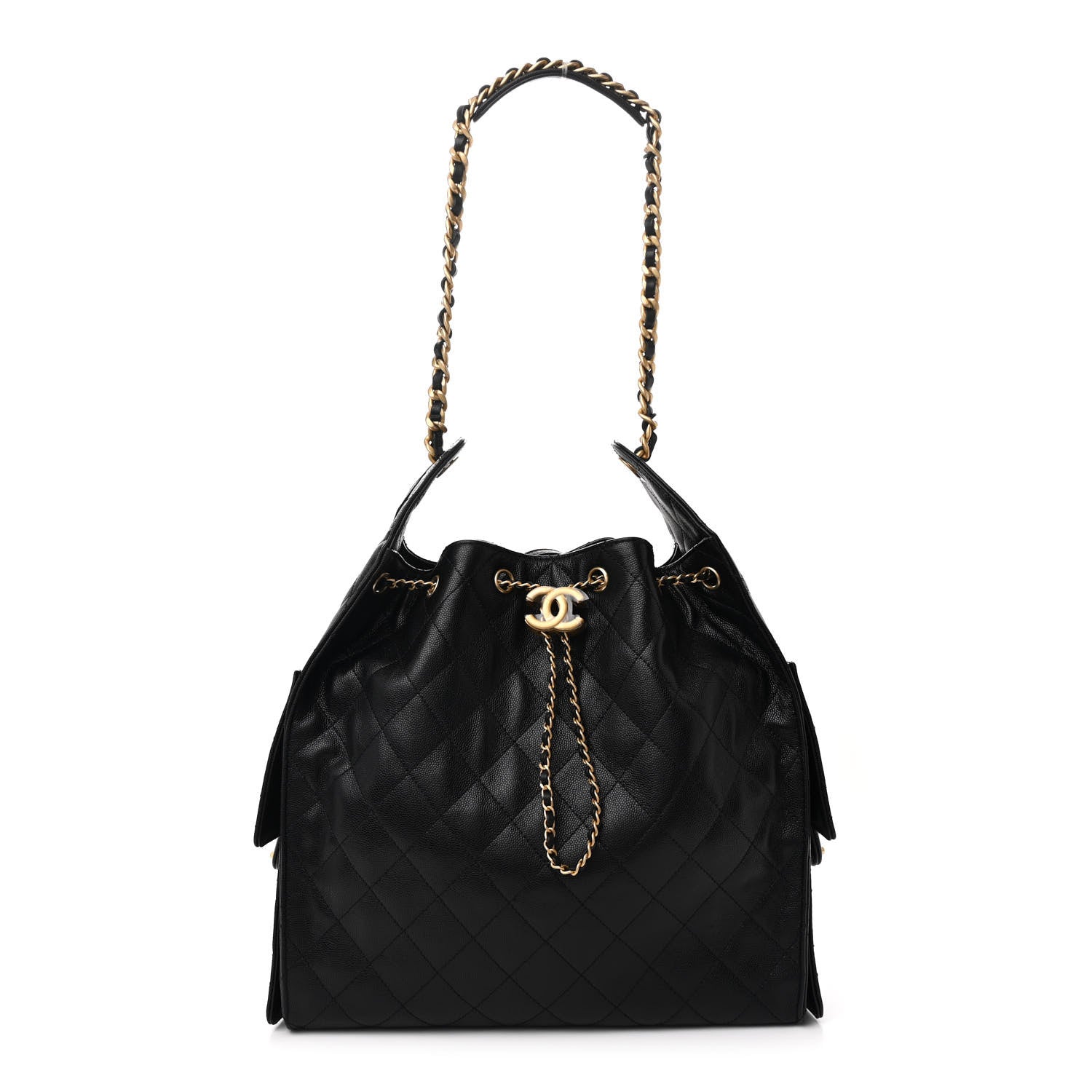 Chanel Caviar Quilted Medium Chanel 25 Handbag Black 1696885 – FASHIONPHILE