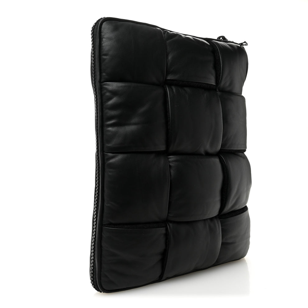 Bottega Veneta Calfskin Maxi Intrecciato Puffy Laptop Pouch Black ...