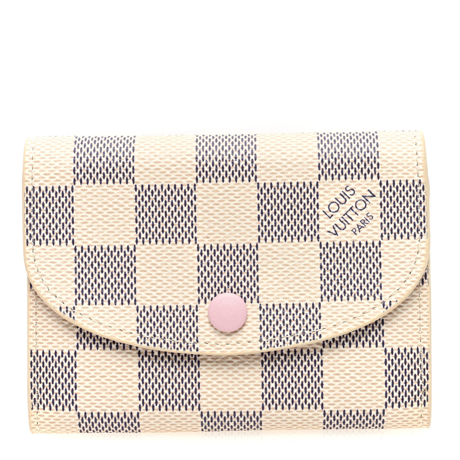 Louis Vuitton Damier Azur Rosalie Coin Purse Rose Ballerine 1599752 ...