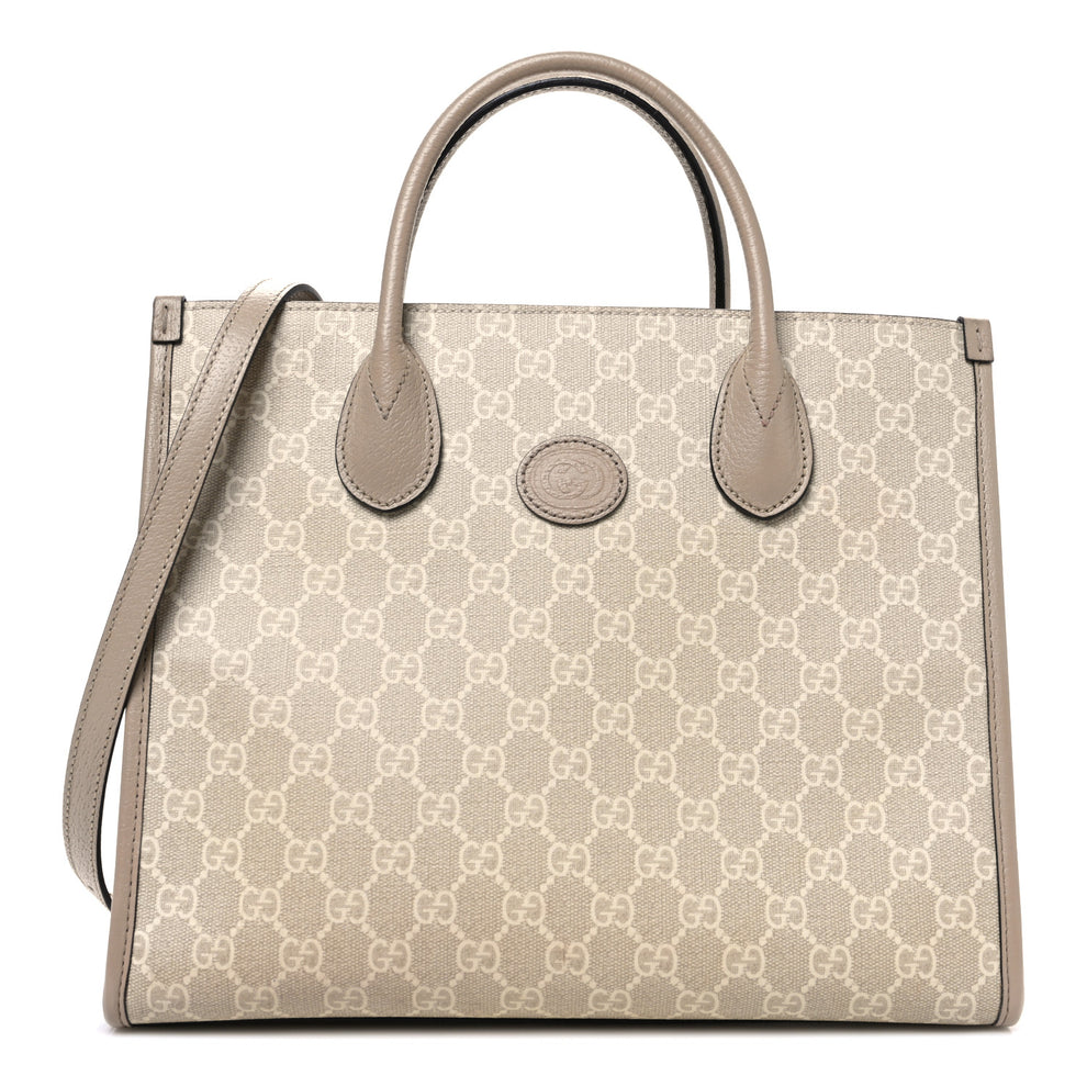 Gucci GG Supreme Monogram Textured Dollar Calfskin Small Retro ...