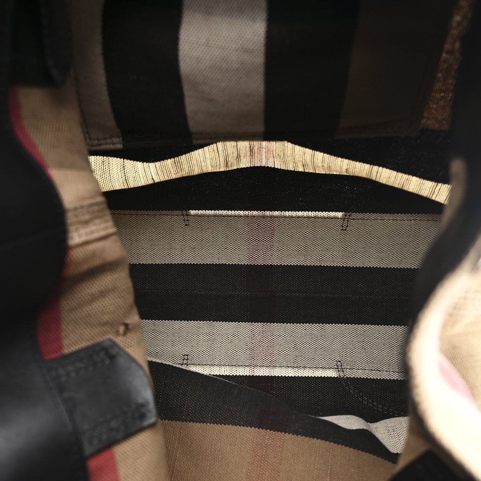 Burberry Canvas Mega Check Medium Maidstone Black 1825866 – FASHIONPHILE