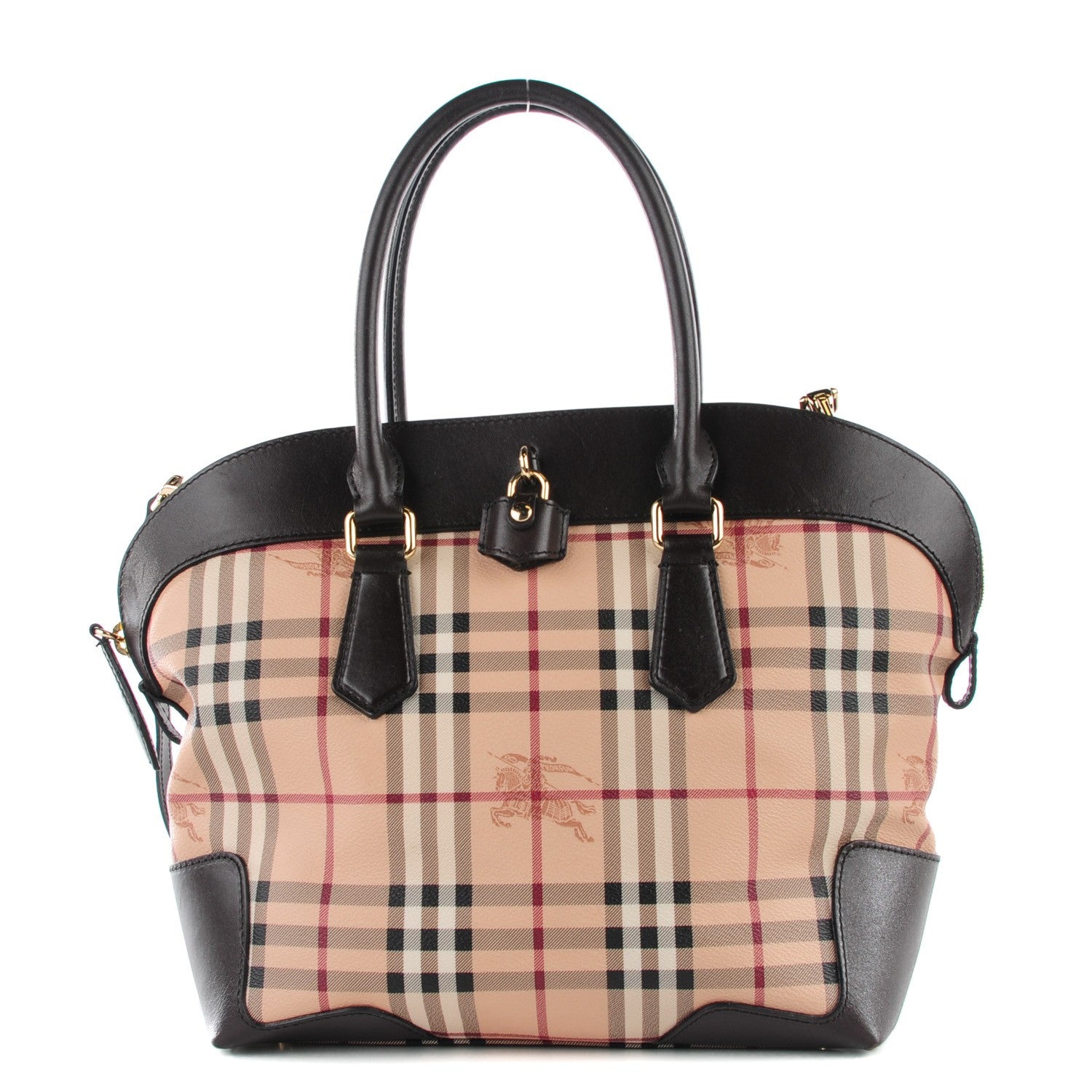 Burberry Haymarket Check Medium Primrose Tote Chocolate 113821 ...