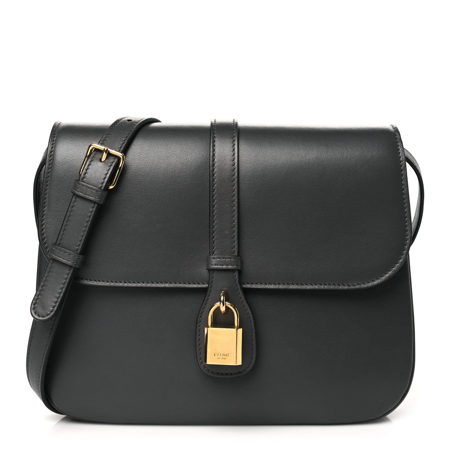 Celine Smooth Calfskin Medium Tabou Anthracite 1632336 – FASHIONPHILE