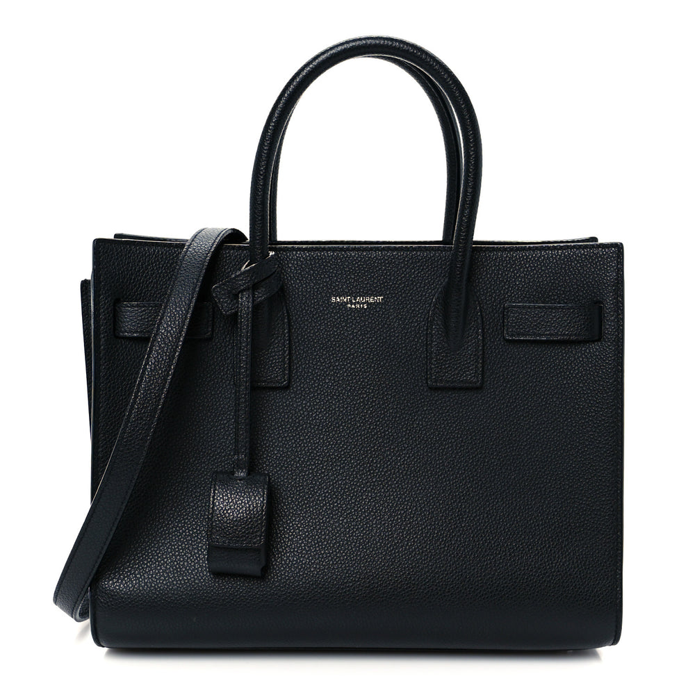 Saint Laurent Grained Calfskin Baby Sac De Jour Black 1783778 ...