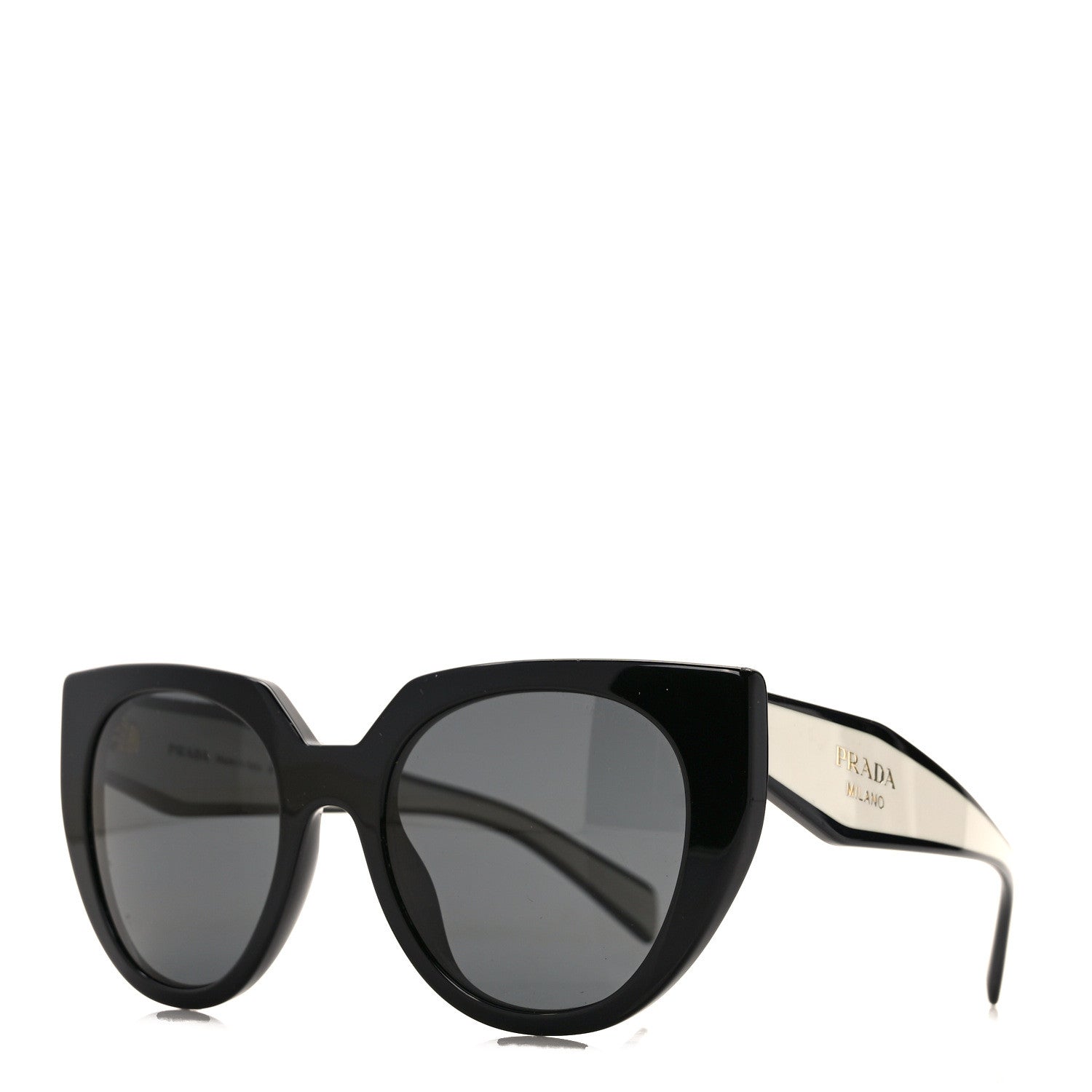 Prada Acetate Sunglasses SPR 14W Black White 1420464 – FASHIONPHILE