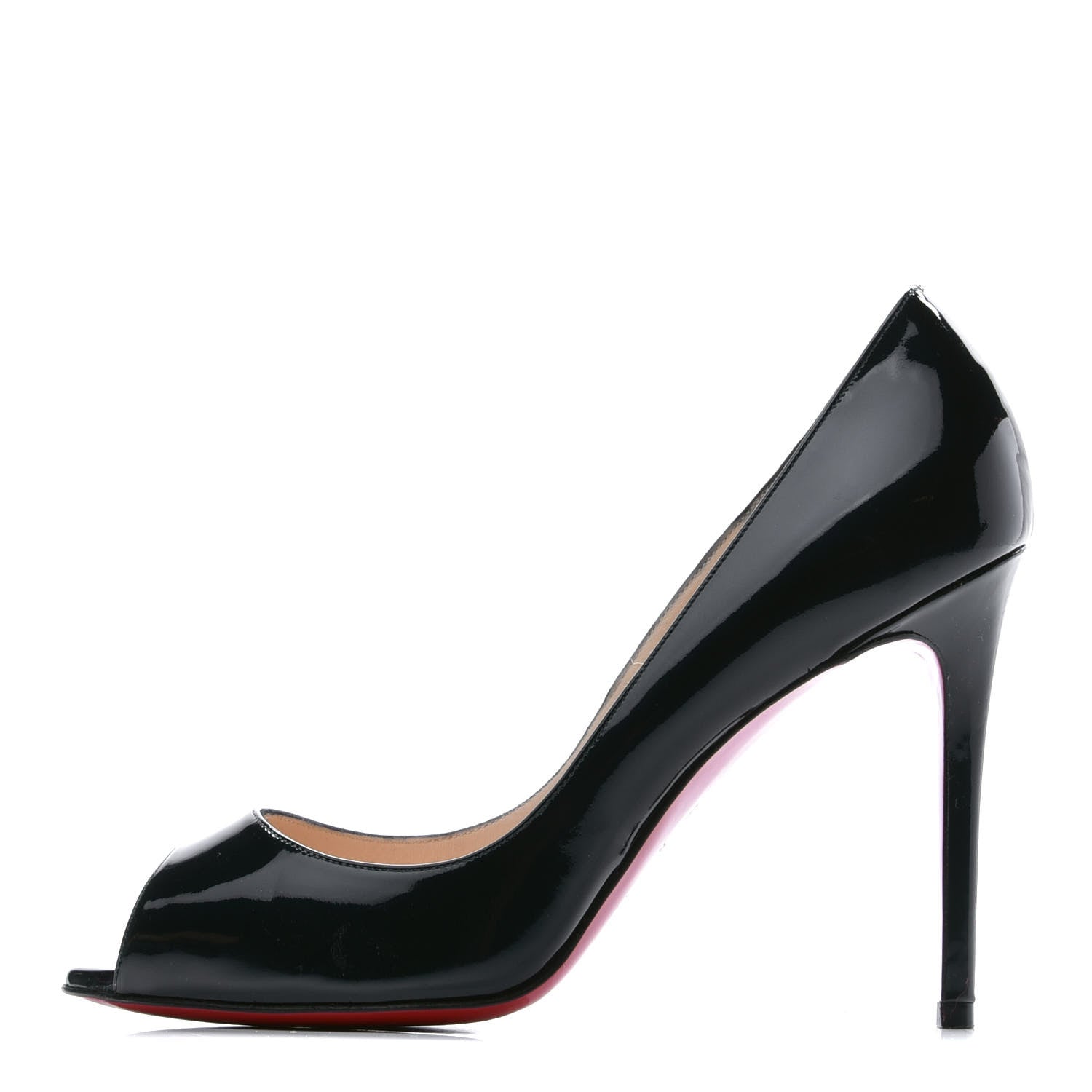Christian Louboutin Patent Mater Claude 100 Pumps 38 Black 780802 ...