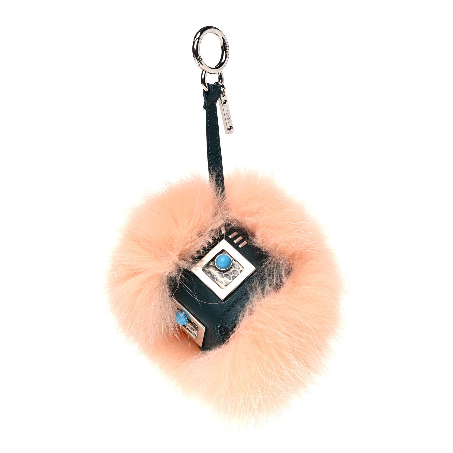 Fendi Fox Fur Calfskin Hypnoteyes Coin Purse Bag Charm Palmspring ...