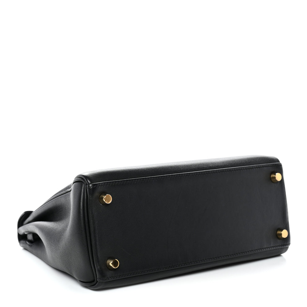 Hermes Swift Kelly Retourne 25 Black 1848668 – FASHIONPHILE