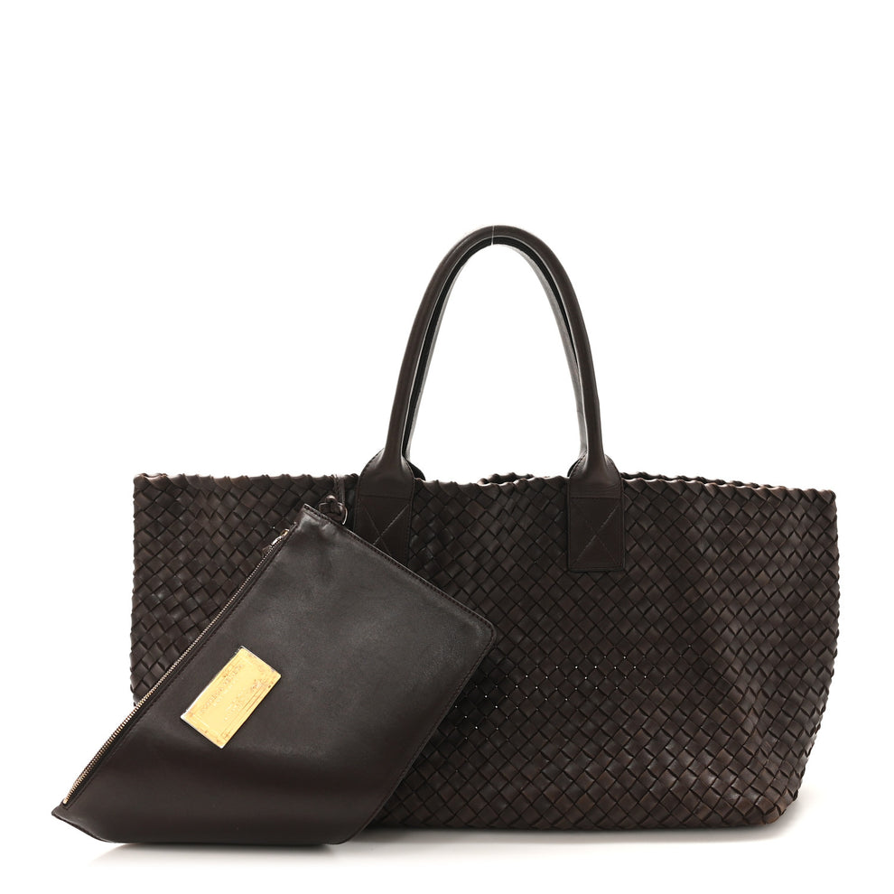 Bottega Veneta Nappa Intrecciato Medium Cabat Ebano 1781757 – FASHIONPHILE
