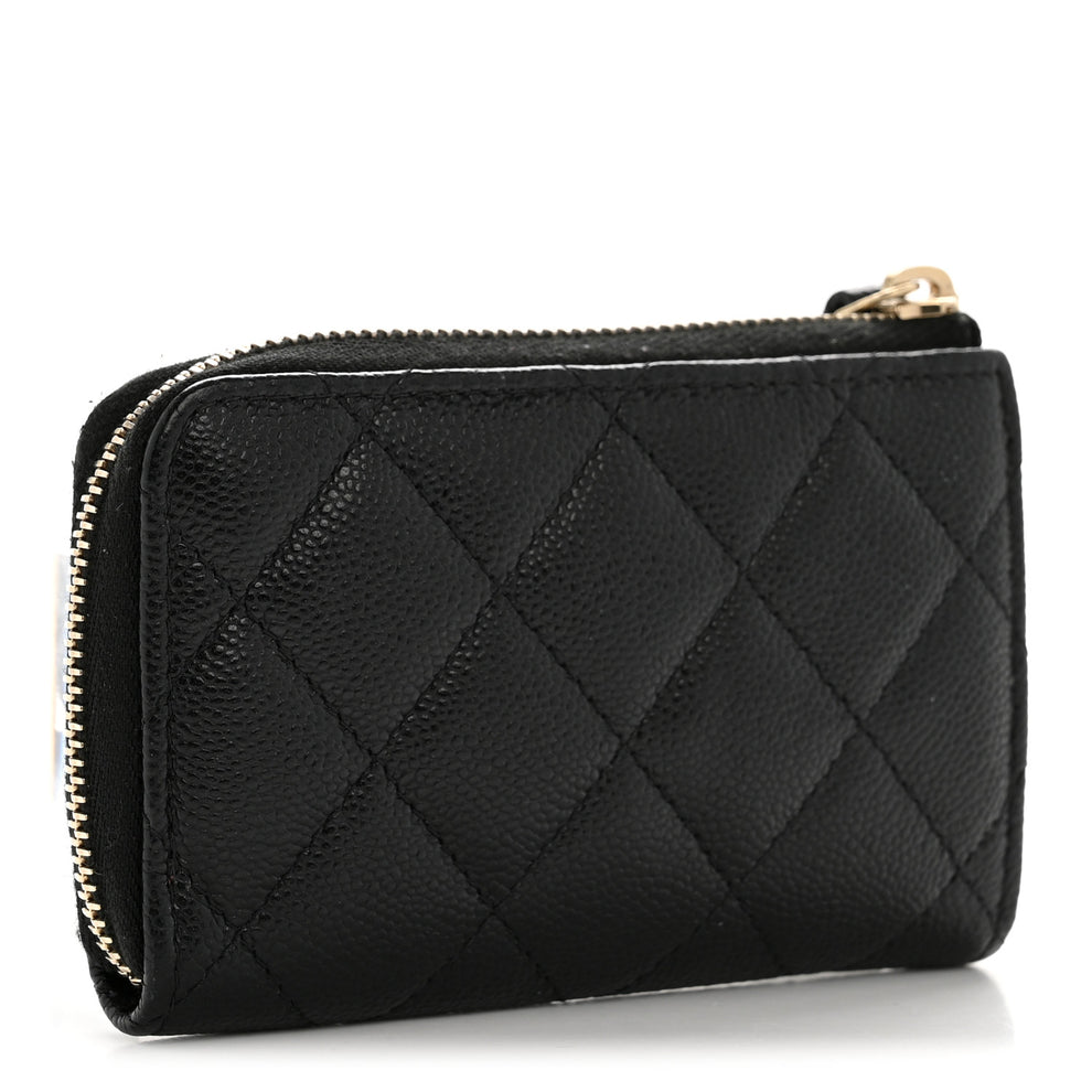 Chanel Caviar Quilted Zipped Key Holder Case Black 1866821 – FASHIONPHILE