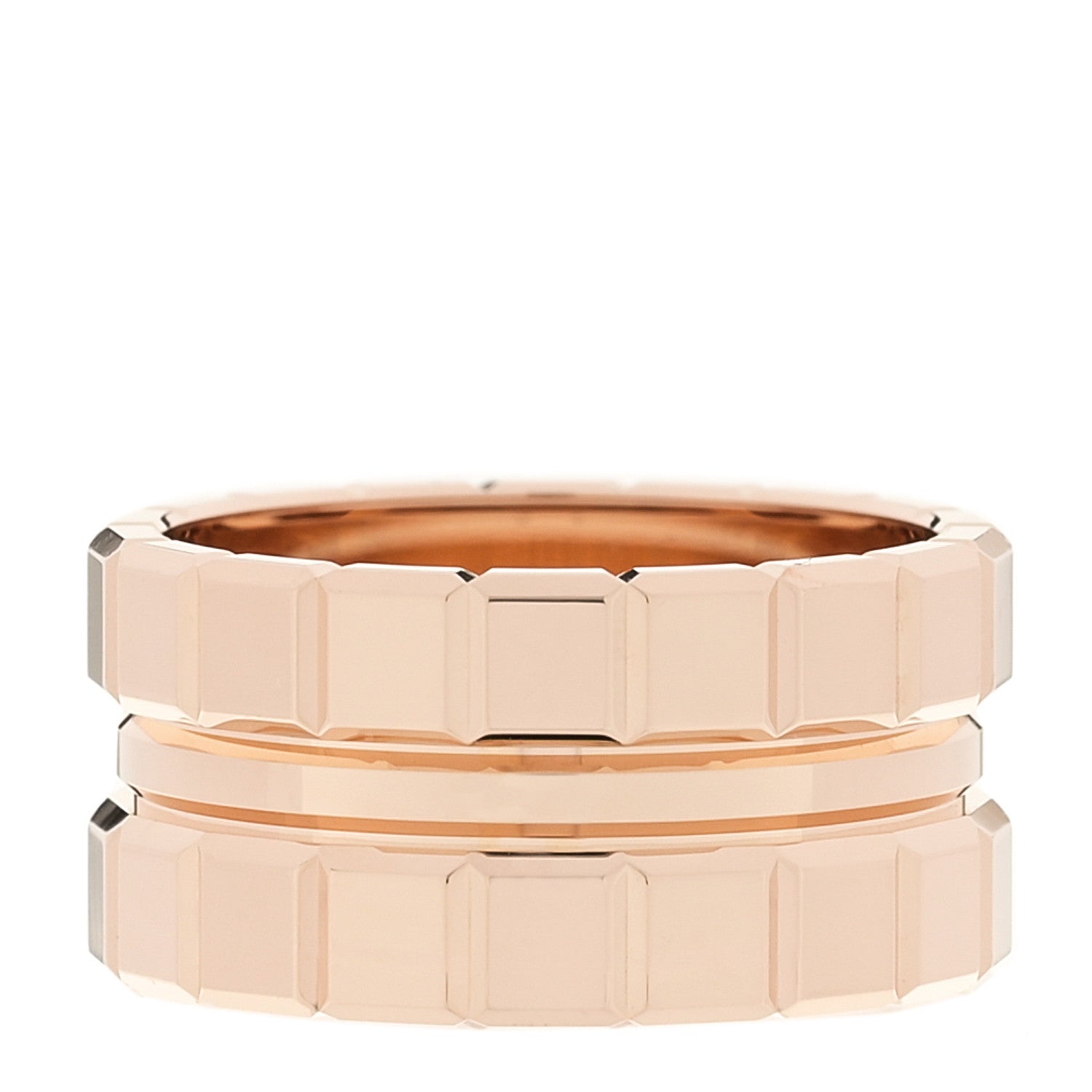Chopard 18K Rose Gold Ice Wide 3 Band Ring 55 7.25 1798679 – FASHIONPHILE