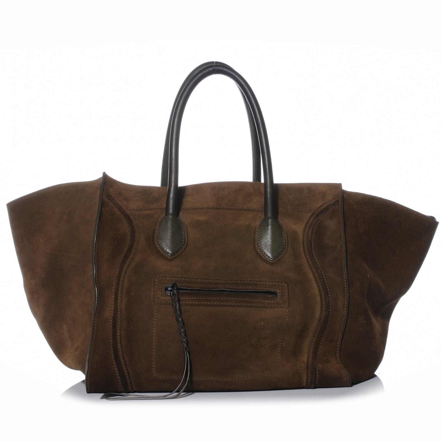 Celine Suede Large Phantom Luggage Olive 42250 – FASHIONPHILE
