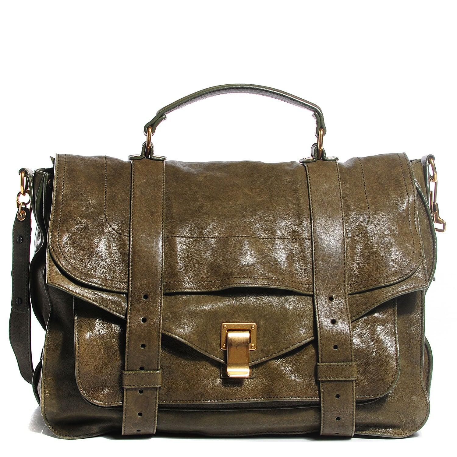 Proenza Schouler Lambskin Extra Large PS1 Satchel Military 106585 ...