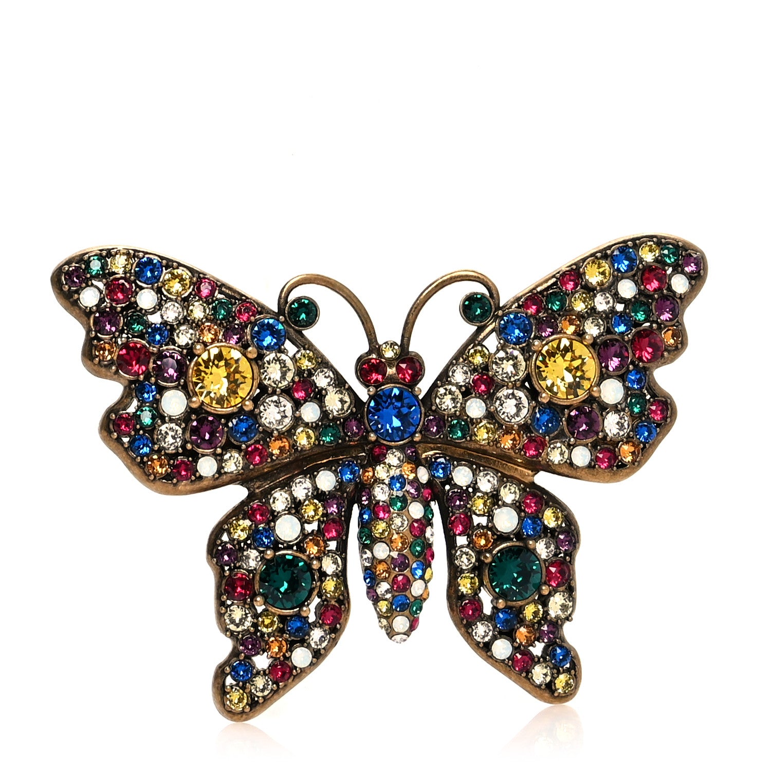 Gucci Crystal Butterfly Brooch Multicolor 1079661 – FASHIONPHILE