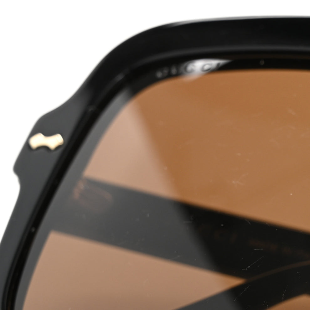 Gucci Acetate Round Frame Sunglasses GG1241S Black White 1718295 ...