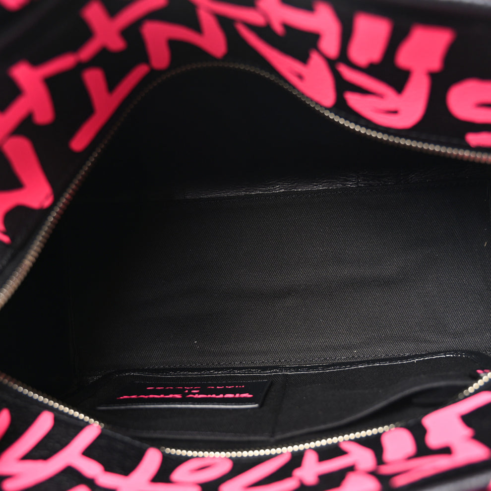 Marc Jacobs X STEPHEN SPROUSE Grained Calfskin Medium The Tote Bag Pink ...