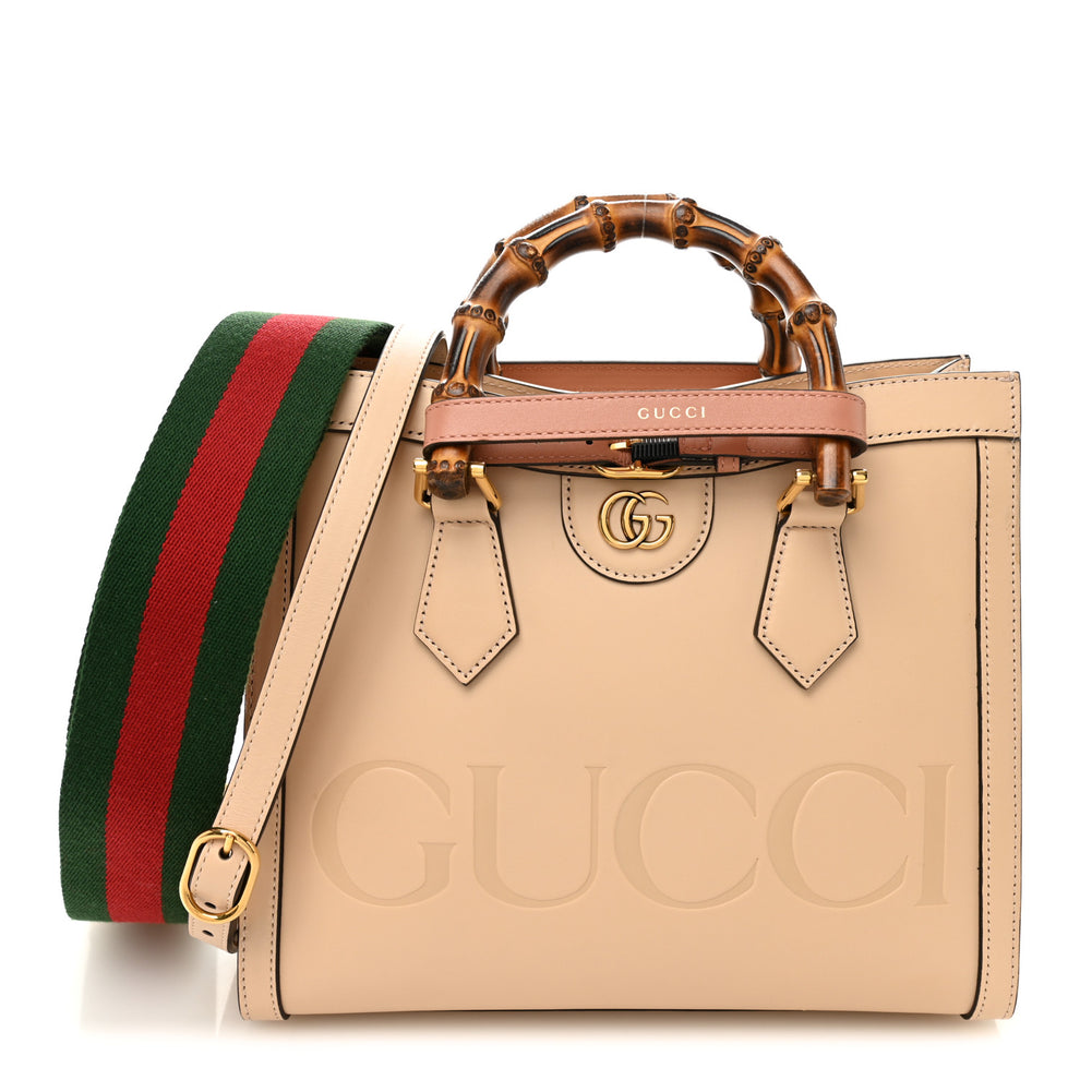 Gucci Charisma Calfskin Gucci Embossed Web Diana Tote Bag Pink 1800482 ...