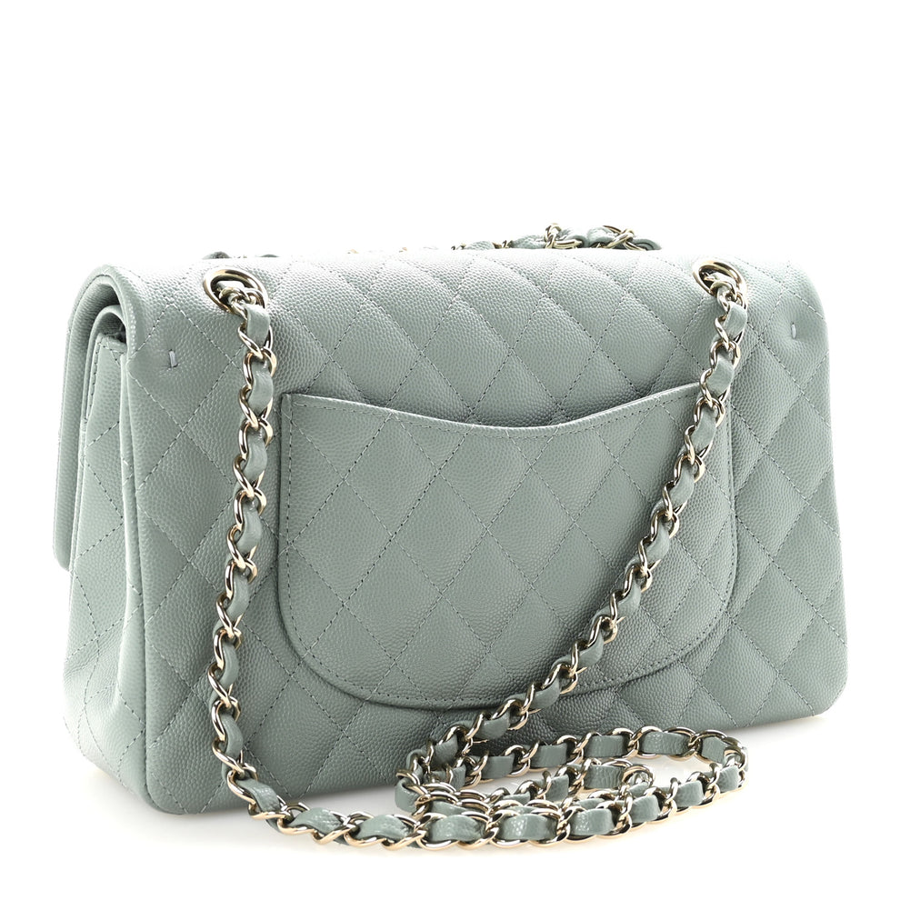 Chanel Caviar Quilted Medium Double Flap Dark Green 1801617 – FASHIONPHILE