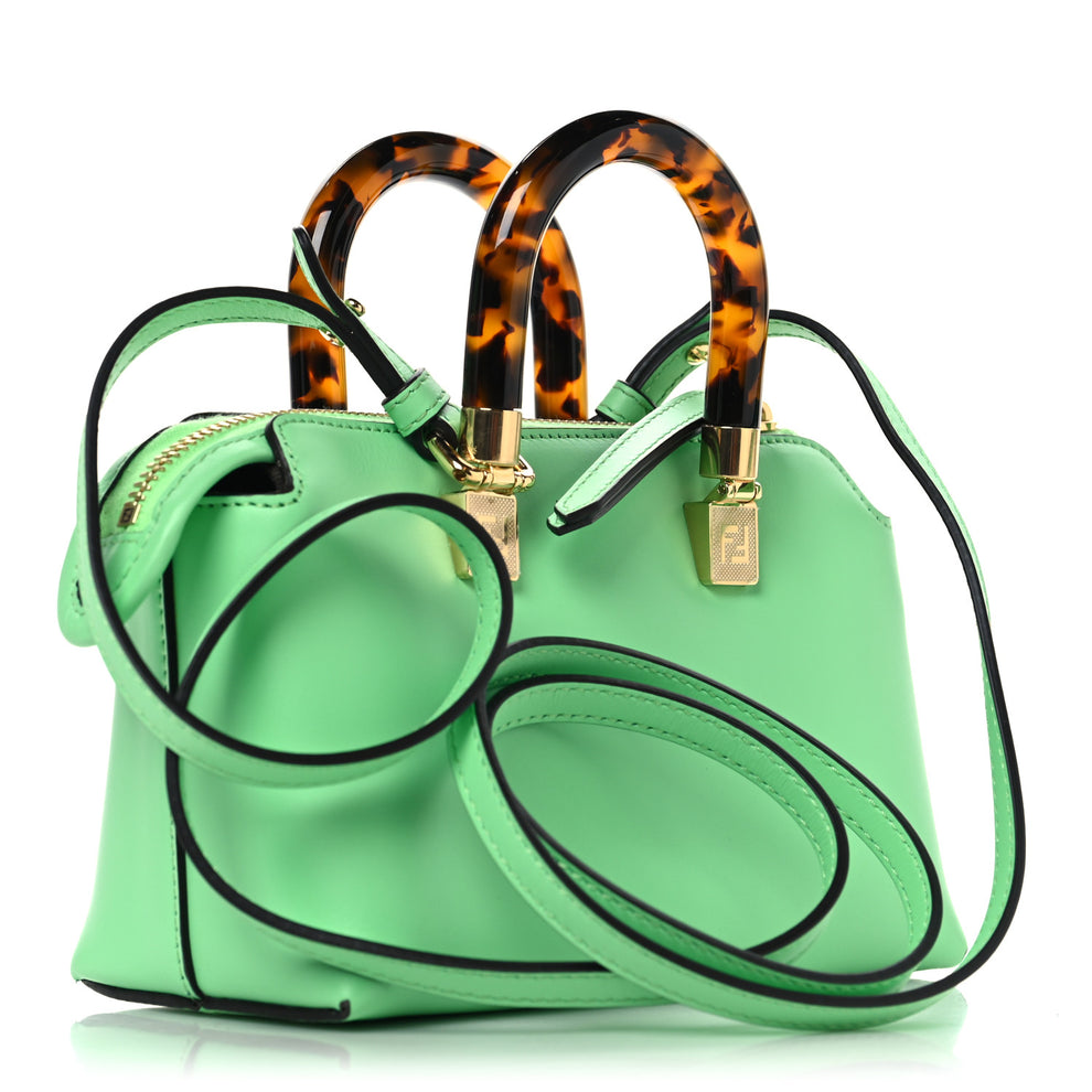 Fendi Vitello King Plexiglass Logo Embossed By The Way Top Handle ...