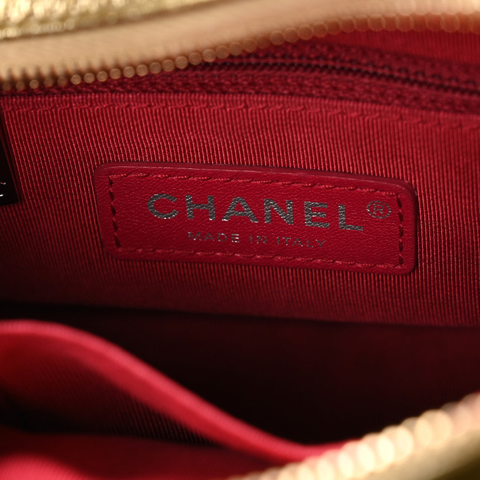 Chanel Metallic Aged Calfskin Quilted Small Gabrielle Hobo Gold 1785449 ...