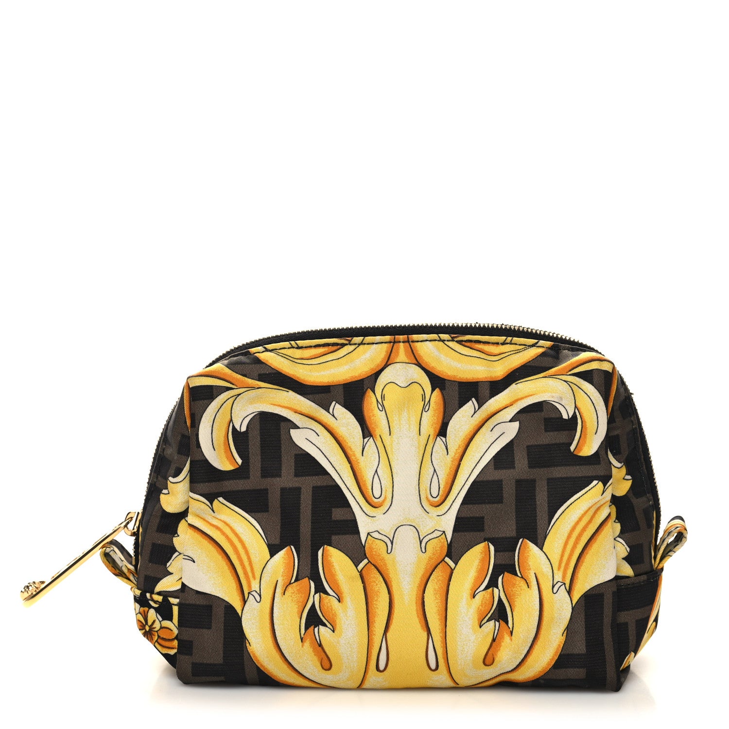 Fendi X VERSACE Nylon Fendace FF Baroque Print Small Trapezoid Beauty ...