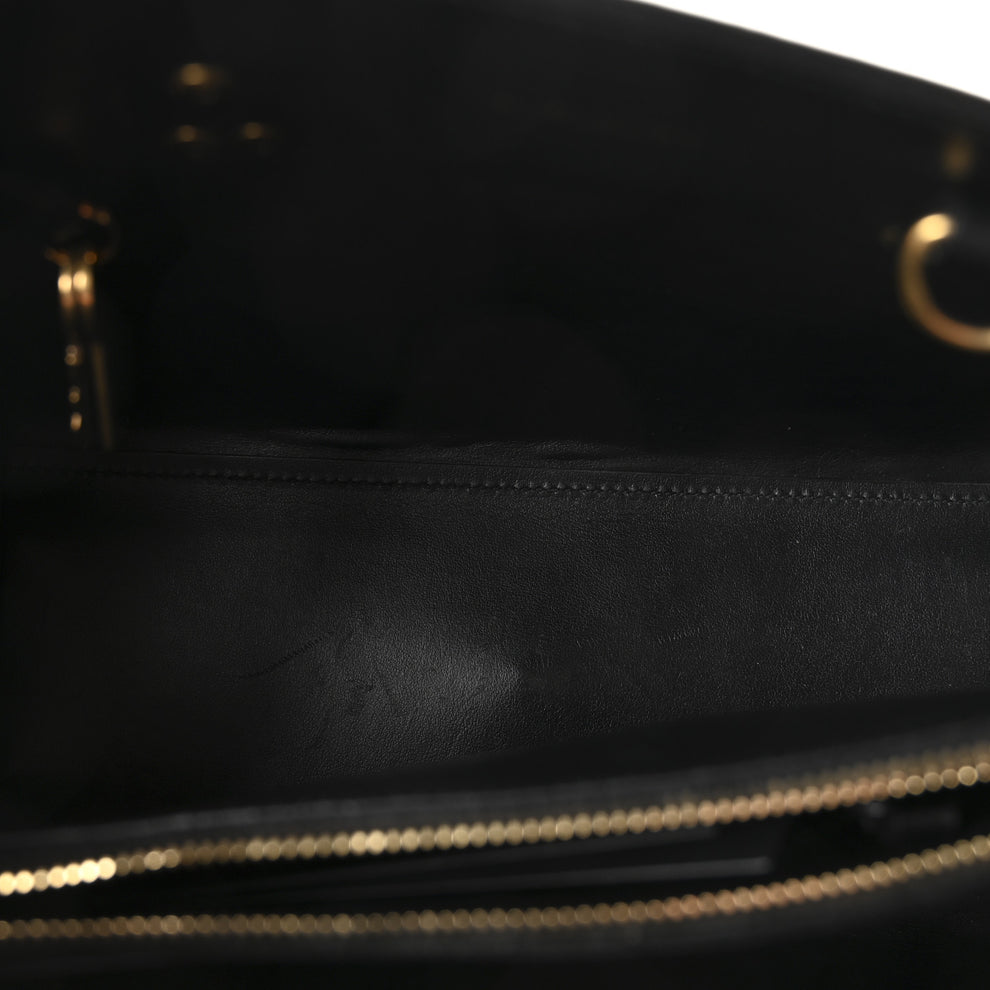 Saint Laurent Calfskin Crocodile Embossed Baby Sac De Jour Black ...